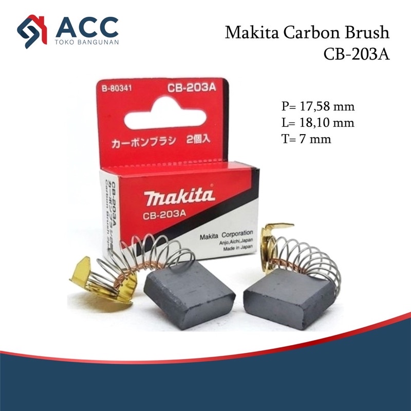 Jual Carbon Brush MAKITA CB 203 / Arang / Spul / Sepul / Bostel / Kul | Shopee Indonesia