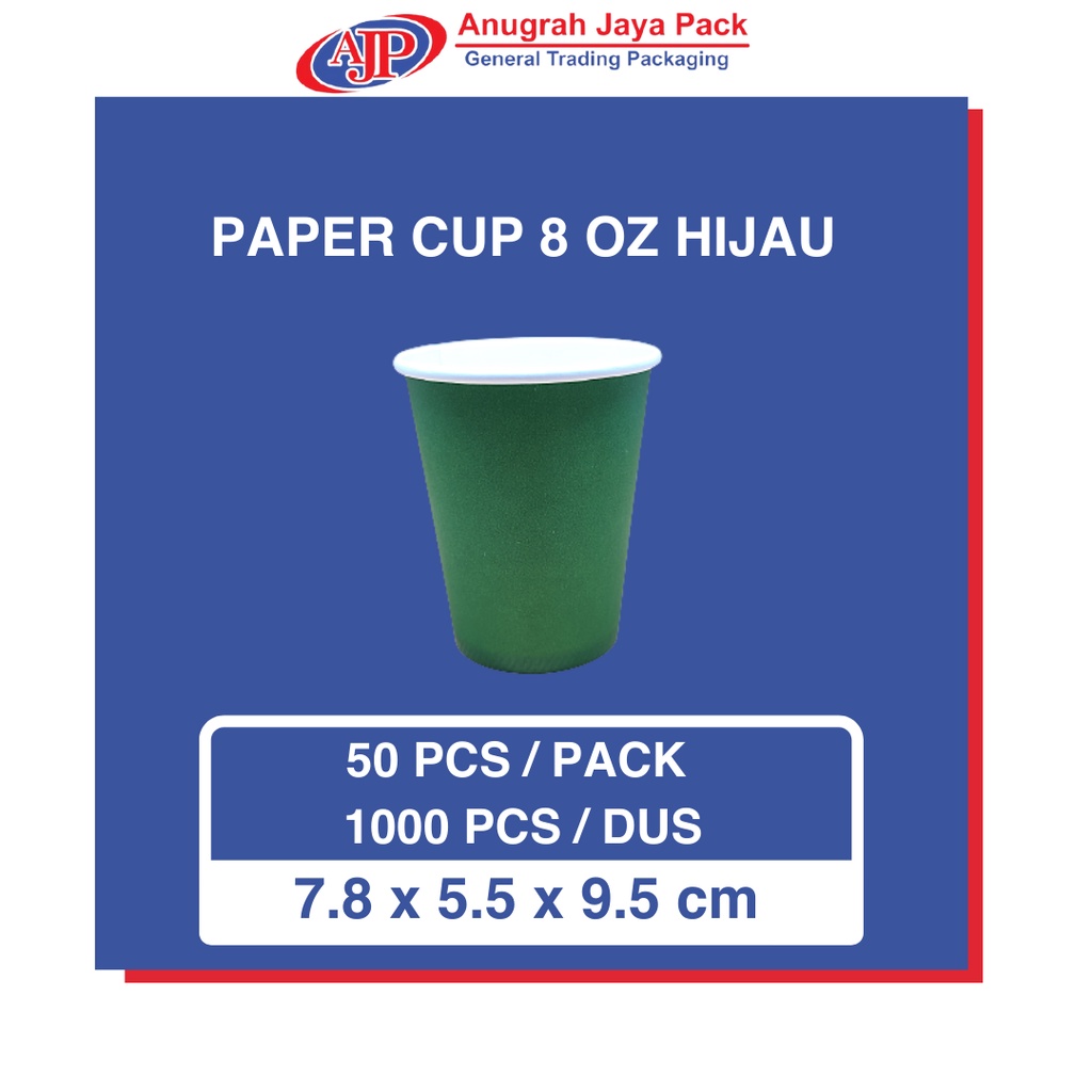 Jual Paper Cup 8 Oz Hot / Gelas Kertas Minuman Panas 8 Oz Warna Hijau | Shopee Indonesia