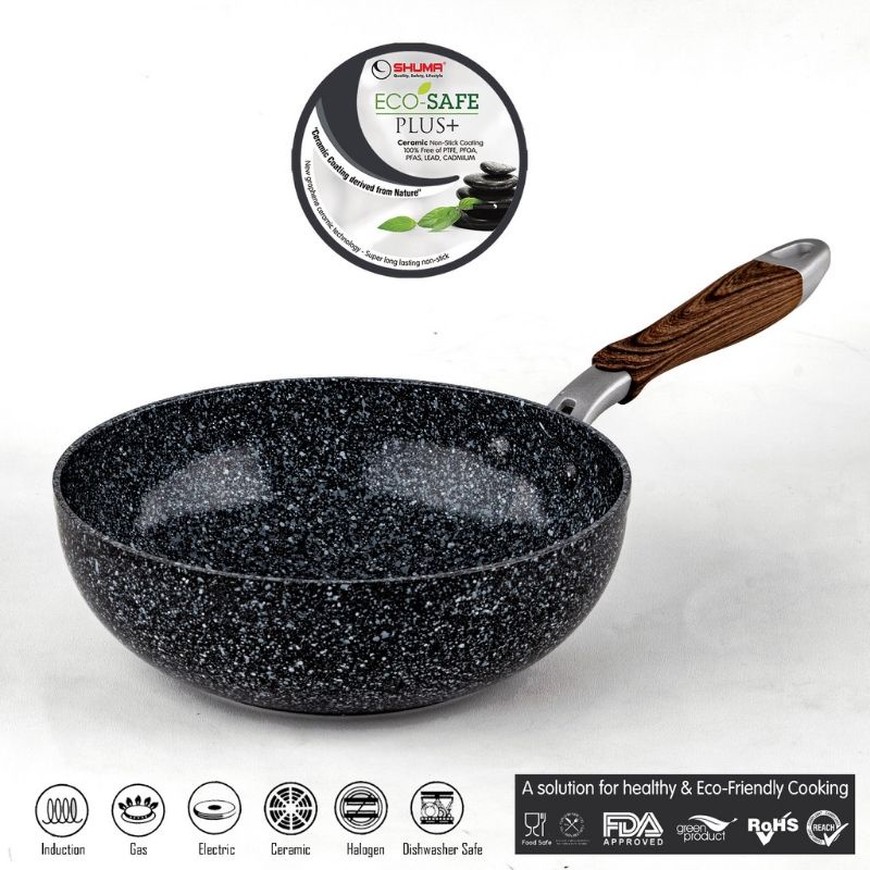 Jual SHUMA Eco-Safe Plus Nonstick Ceramic Stir Wok | Shopee Indonesia