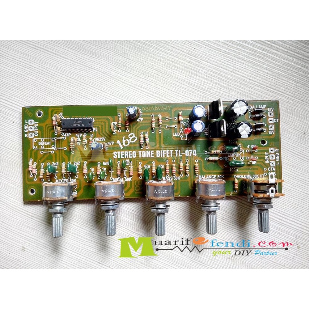 Jual KIT TONE CONTROL STEREO BIFET TL074 168 | Shopee Indonesia