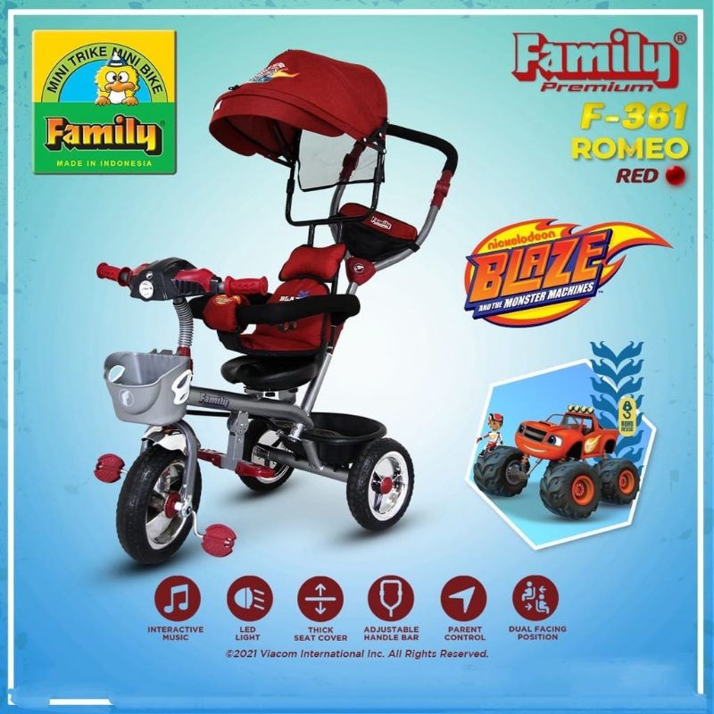 Jual Sepeda Roda TIga Tricycle Type F-361-FAMILY | Shopee Indonesia