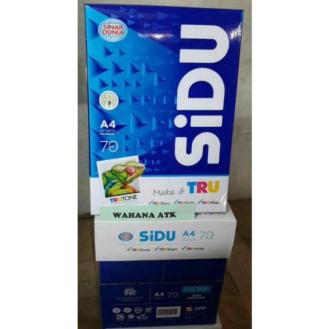 Jual Kertas HVS sinar dunia (sidu) A4 70 g | Shopee Indonesia