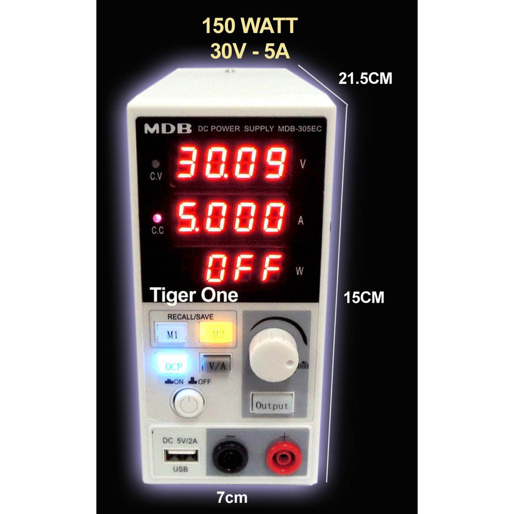 Jual DC DIGITAL POWER SUPPLY VARIABLE ADJUSTABLE VOLTAGE MDB 305EC | Shopee Indonesia