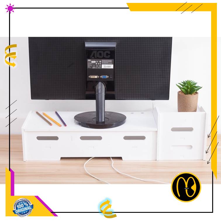 Jual Rak Komputer Monitor Dengan Laci Mouse Shabby Chic Minimalis M910 ...