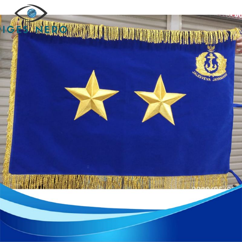 Jual Bendera Ruangan Pataka Rapati Bintang 2 TNI - AL Bordir | Shopee ...