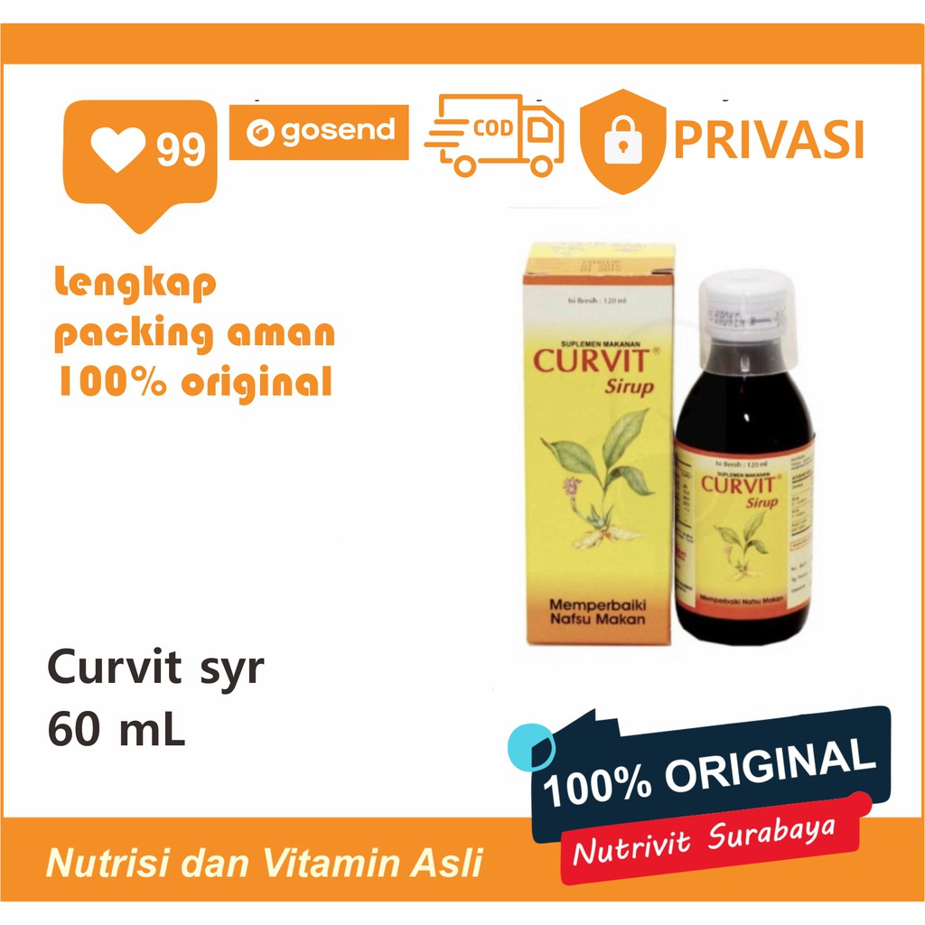 Jual CURVIT SYRUP ISI 60 / 120 ML | Shopee Indonesia
