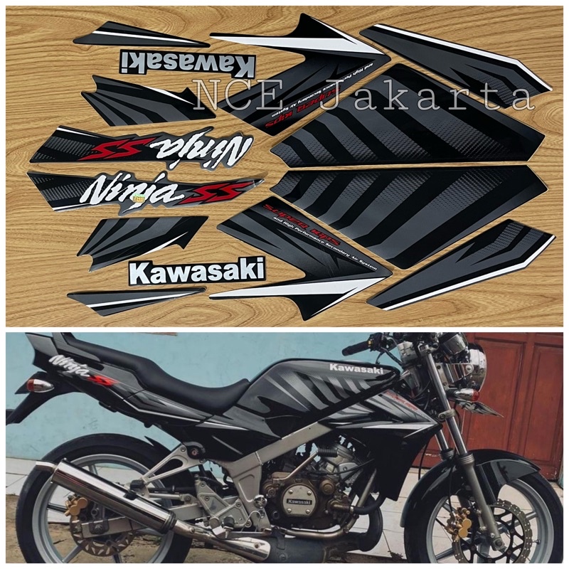 Jual STIKER STRIPING NINJA SS 2014 HITAM ABU | Shopee Indonesia