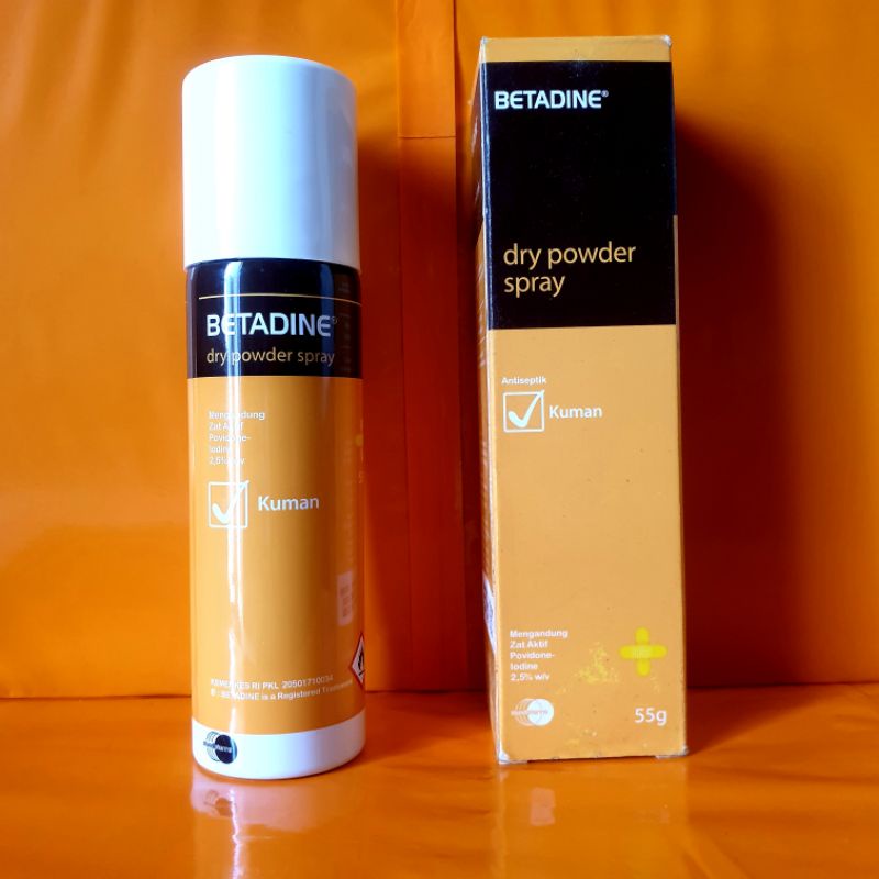 Jual Betadine Antiseptik Pembersih Luka Dry Powder Spray 55g | Shopee ...