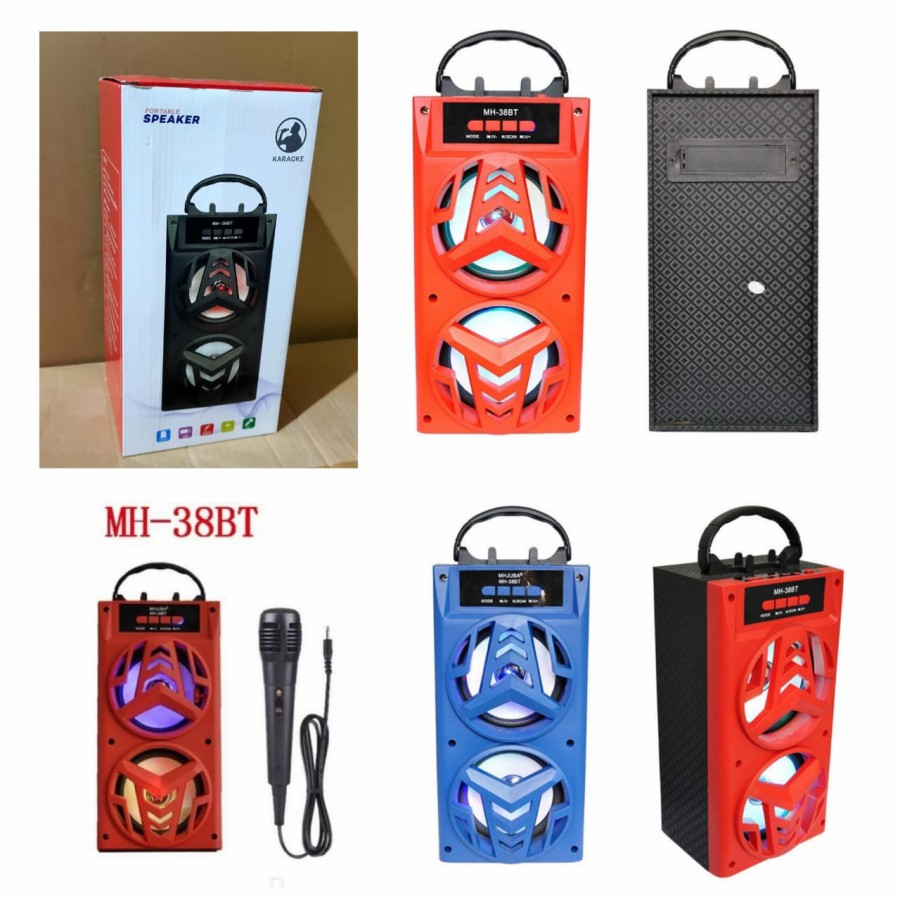 Jual Speaker MH-36 BT/Speaker MH-38 BT plus mic karaoke | Shopee Indonesia