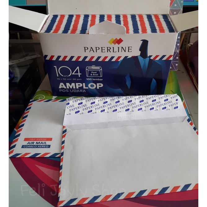 Jual AMPLOP 104 AIRMAIL PAPERLINE 80 GSM SURAT THR LEBARAN GAJI | Shopee Indonesia
