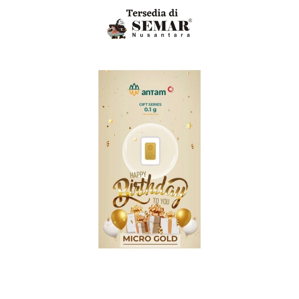 Jual Logam Mulia Antam Micro Gold Happy Birthday Emas Batangan Semar ...