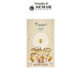 Jual Logam Mulia Antam Micro Gold Happy Birthday Emas Batangan Semar ...