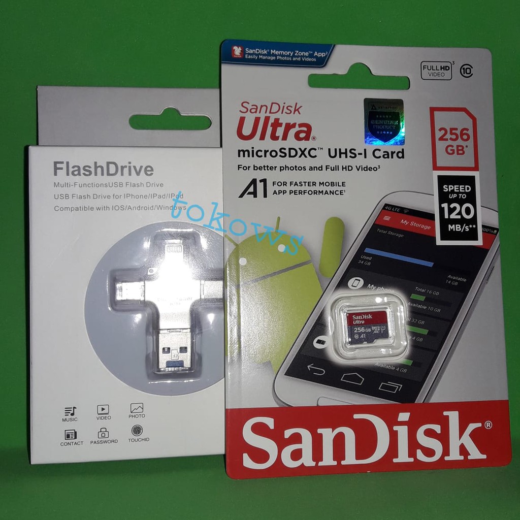 Jual PAKET OTG IPHONE 256GB 4 IN 1 SUPPORT JUGA ANDROID DAN PC | Shopee ...