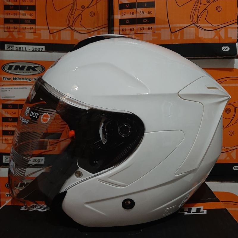 Jual HELM INK DYNAMIC POLOS PUTIH / INK DYNAMIC WHITE | Shopee Indonesia