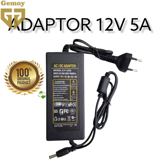 Jual ADAPOR 12 VOLT 5 AMPERE POWER ADAPTOR SUPPLY ADAPTOR LED 12V DC 5A ...