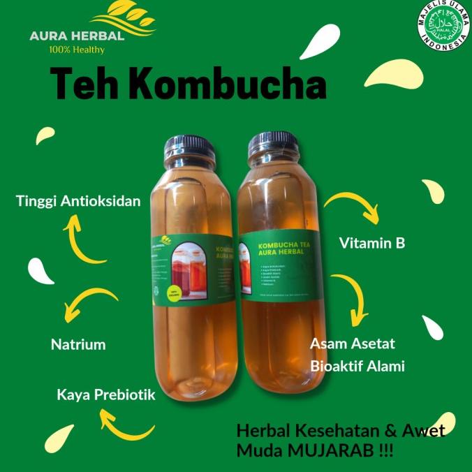 Jual [COD] Teh kombucha minuman herbal jamur kombucha teh kesehatan ...