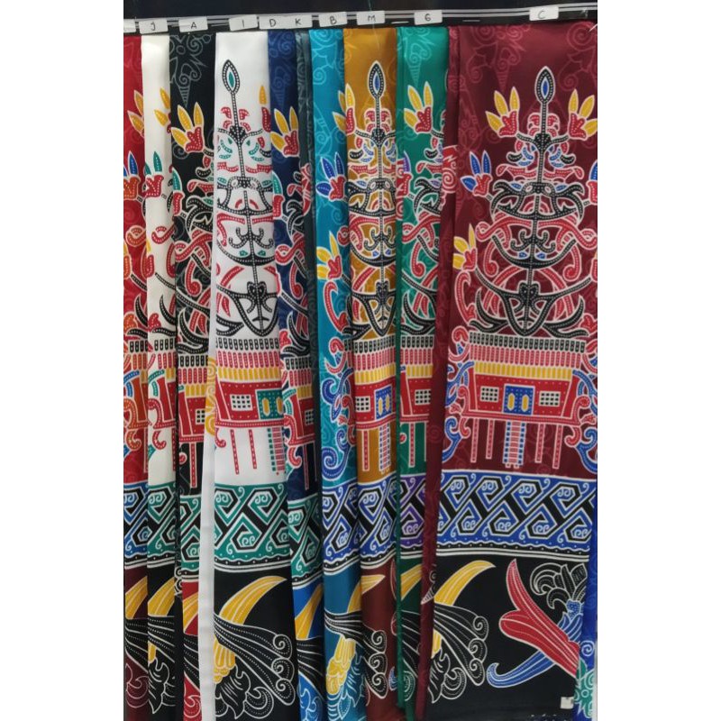 Jual Kain Batik Kalteng Satin Motif Batang Garing khas Dayak KBKS-03 ...