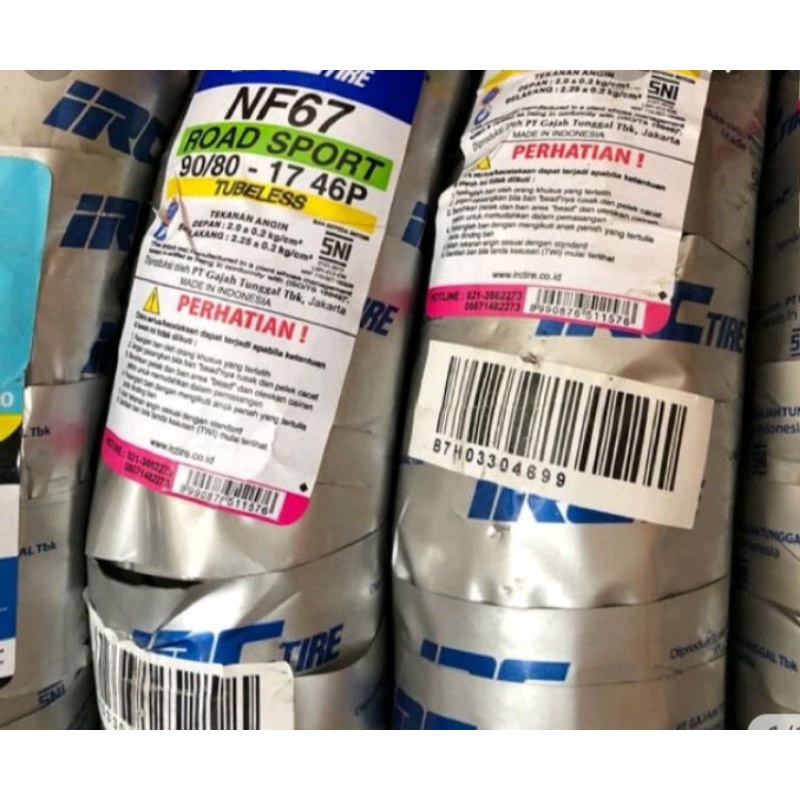 Jual Ban IRC tubelles 90/80-17 nf67 | Shopee Indonesia