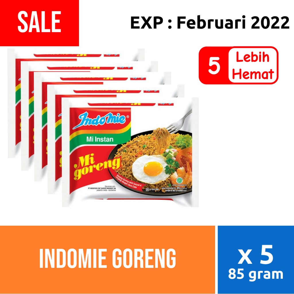 Jual Indomie Goreng 5 x 85gr | indomie goreng 5 pcs | Shopee Indonesia