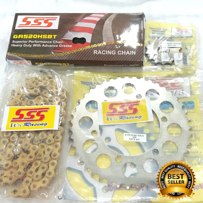 Jual Gear set SSS Ninja 250 Fi / RR Carbu / ZX / RR Mono Termurah ...