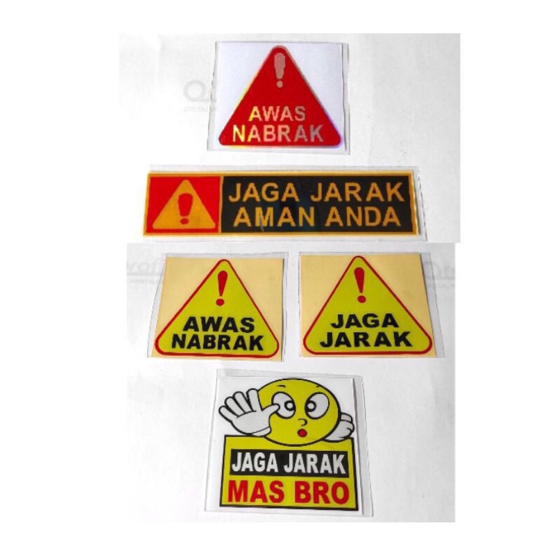 Jual sticker motor sticker cutting awas nabrak | Shopee Indonesia