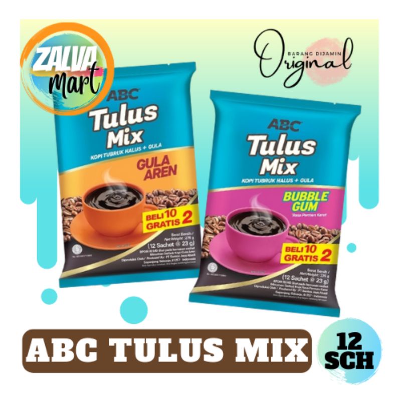 Jual ABC Tulus Mix Kopi Gula Aren/ Bubble Gum 12 x 23 g MA30 uopp ...