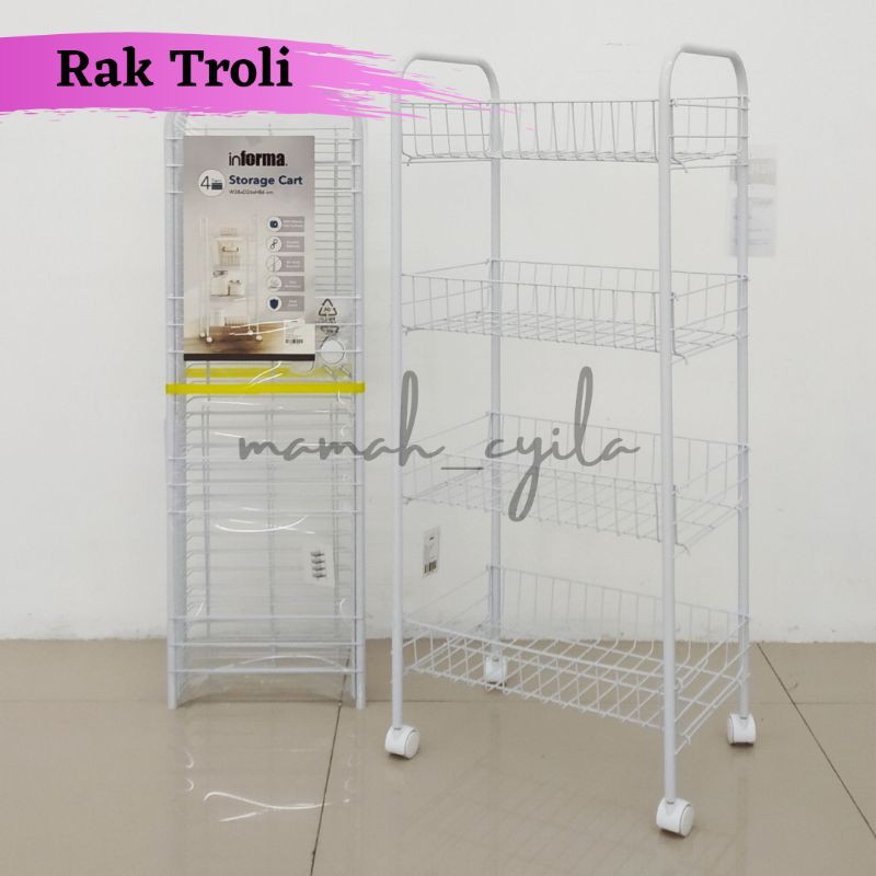Jual Sale !!! INFORMA Rak 4 Susun Serbaguna Dilengkapi Dengan Roda ...