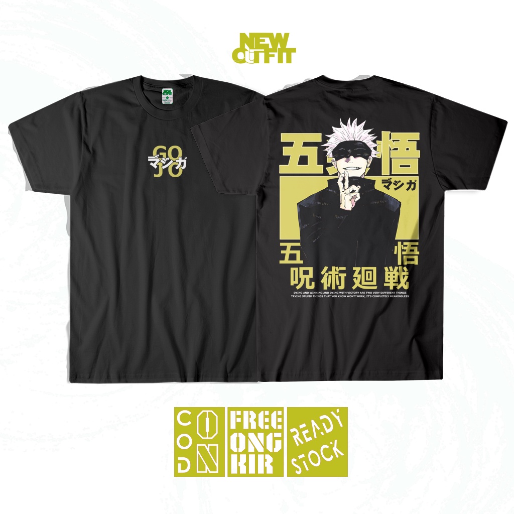 Jual Kaos Baju T shirt Anime Pria GOJO SATORU JUJUTSU KAISEN ITADORI ...