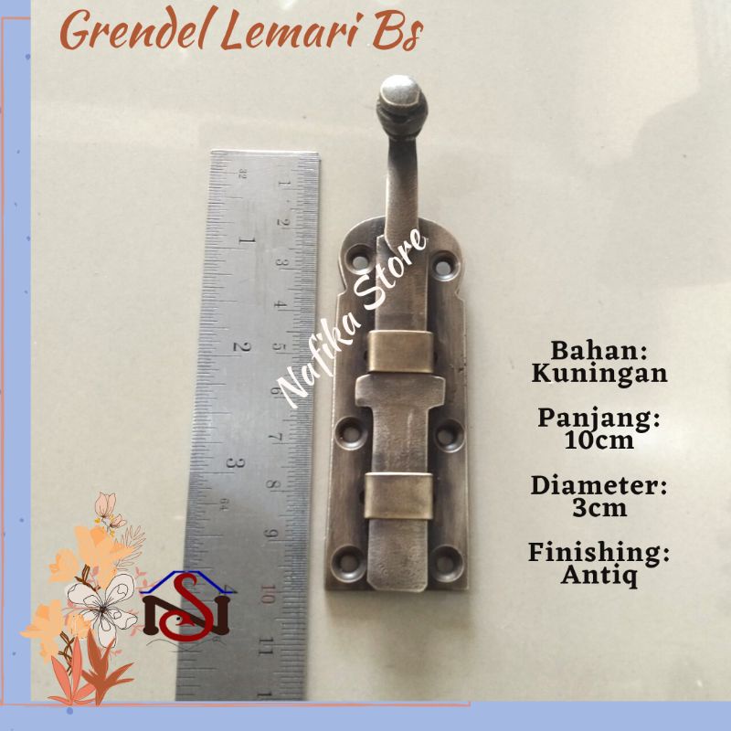 Jual Grendel Selot Kunci Pintu Lemari Jendela Kuningan Antiq Harga ...