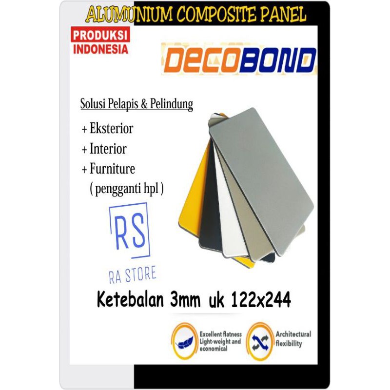 Jual ACP - Alumunium Composite Panel Decobond tebal 3mm 2 sisi | Shopee ...