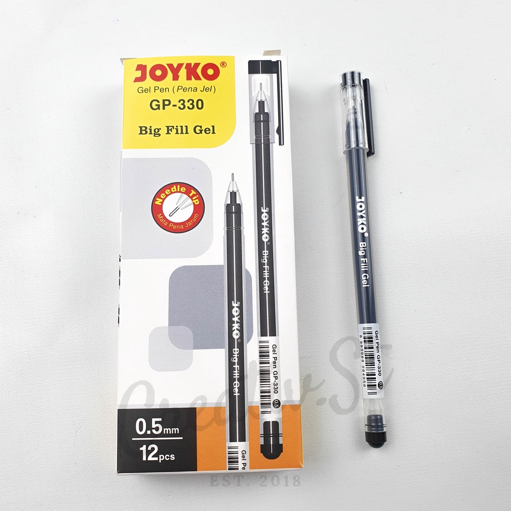 Jual Joyko Gel Pen Gp 330 Big Fill Gel Pulpen Pena Tinta 05 Mm Shopee Indonesia