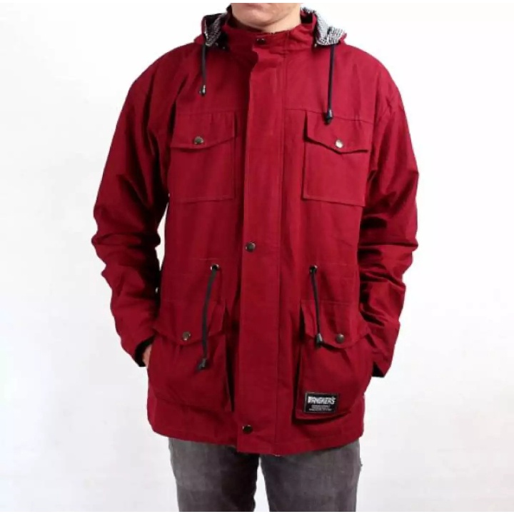 Jual Jaket Parka Pria Polos Bahan Kanvas Premium Bolak Balik size L ...