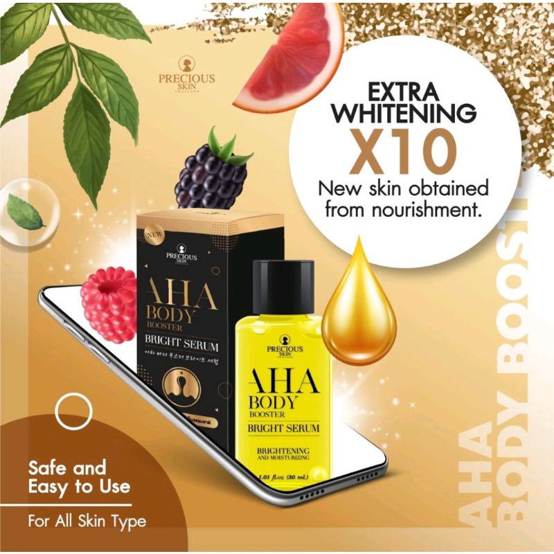 Jual AHA PRECIOUS SKIN AHA MIMI BRIGHTENING & WHITENING BOOSTER BODY ...