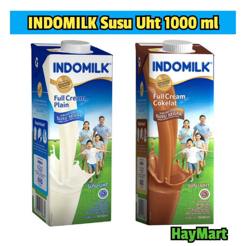 Jual INDOMILK SUSU UHT 1000 ML / 1 LITER | Shopee Indonesia