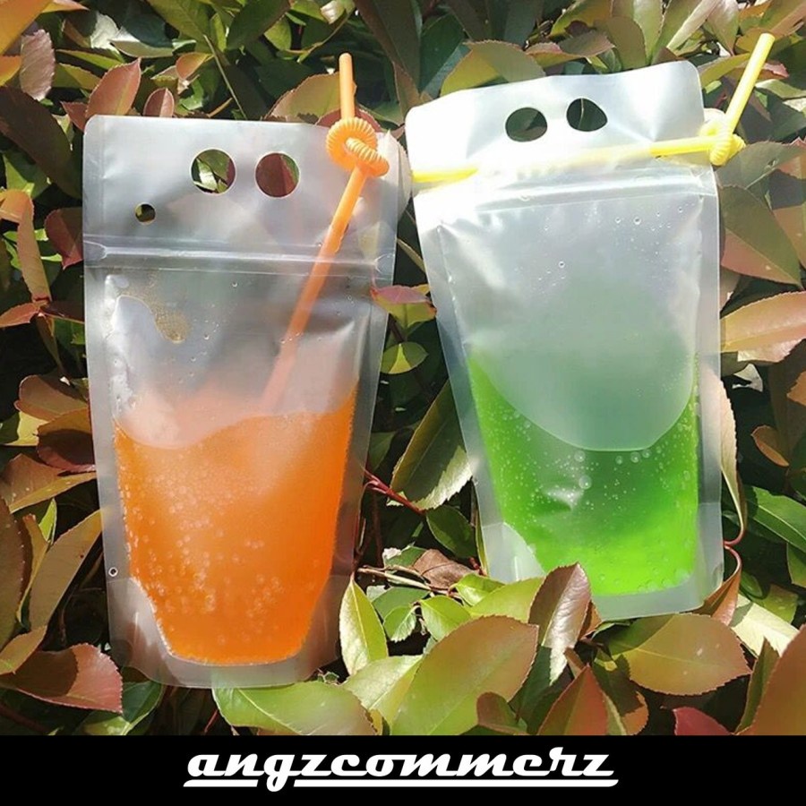 Jual Standing Pouch Klip Ziplock Plastik Minuman Standing Bening ...
