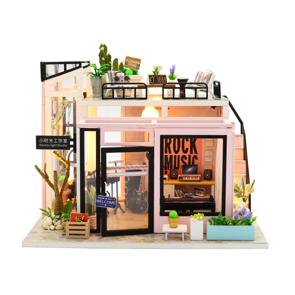 Jual DIY RAKIT MINIATURE MINIATUR DOLLHOUSE RUMAH BONEKA WOODEN PUZZLE ...