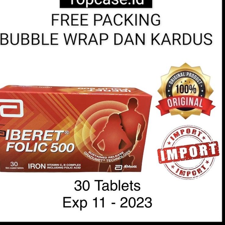 Jual Pabrik Resmi Iberet Folic 500 mg per Box 30 Tablets by Abbott ...
