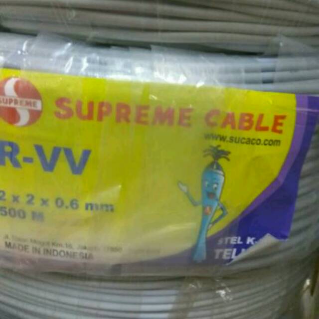 Jual Kabel Telepon isi 4 atau 2 Pair supreme meteran | Shopee Indonesia
