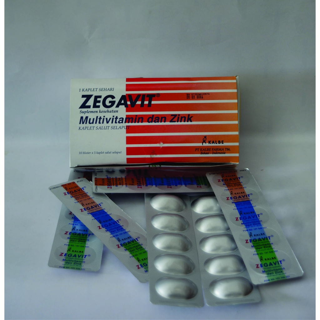 Jual Zegavit Tablet / Kaplet Suplemen Kesehatan (Multivitamin dan Zink ...