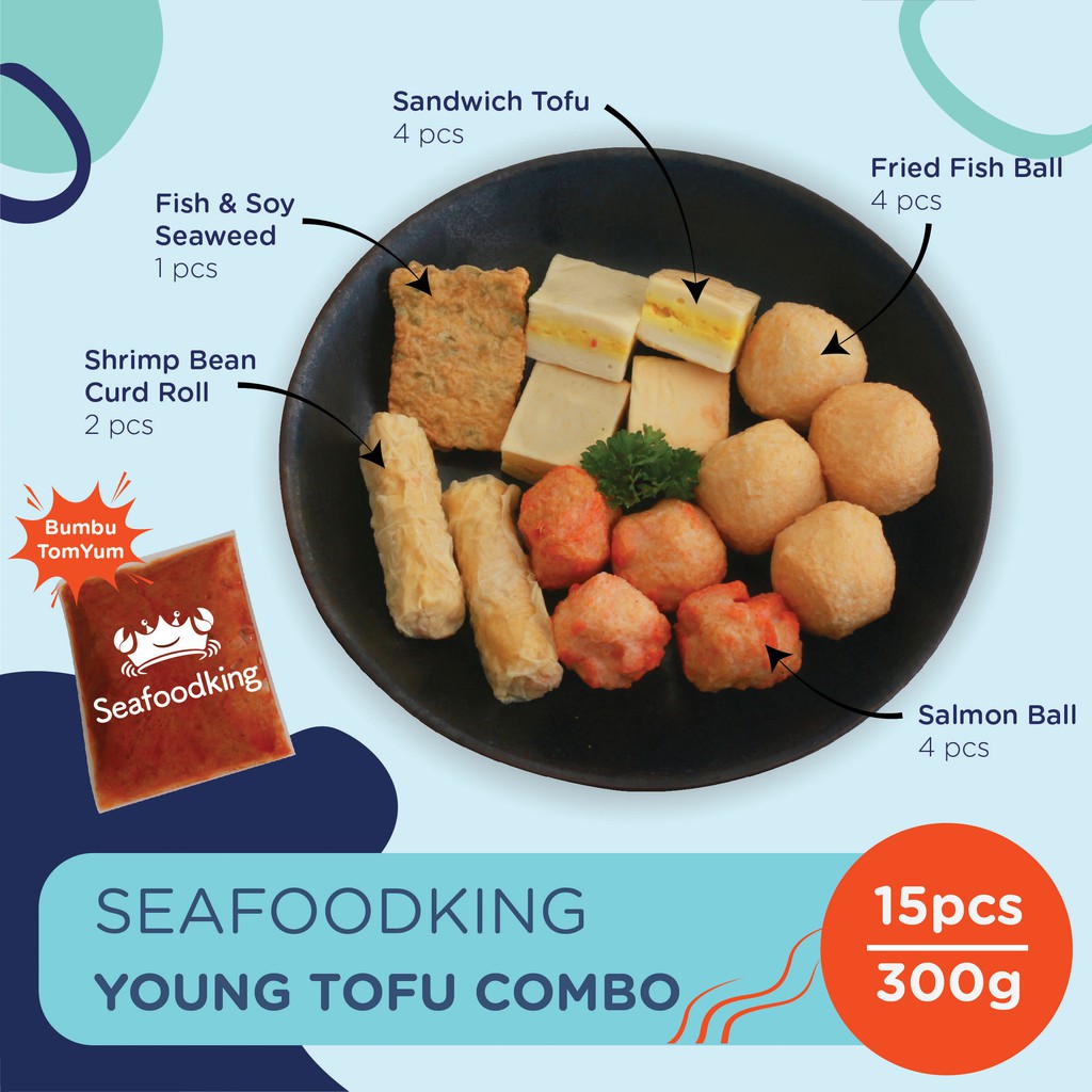 Jual Young Tofu Combo Seafoodking Kaldu Gurih (Bakso Ikan Campur 15pcs ...