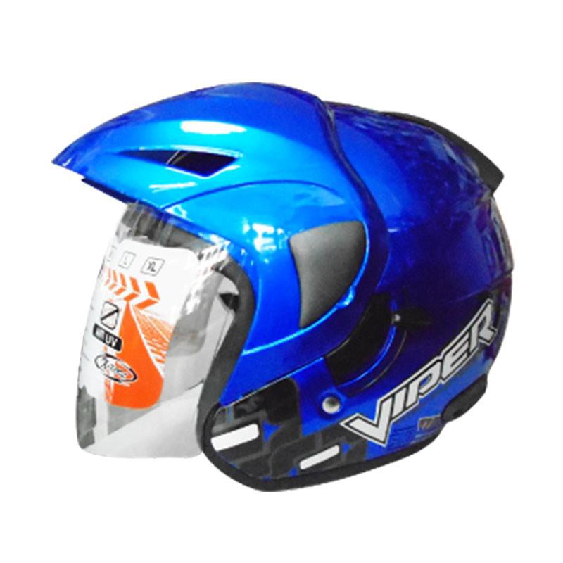 Jual Helm Half Face Oxy Viper blue | Shopee Indonesia