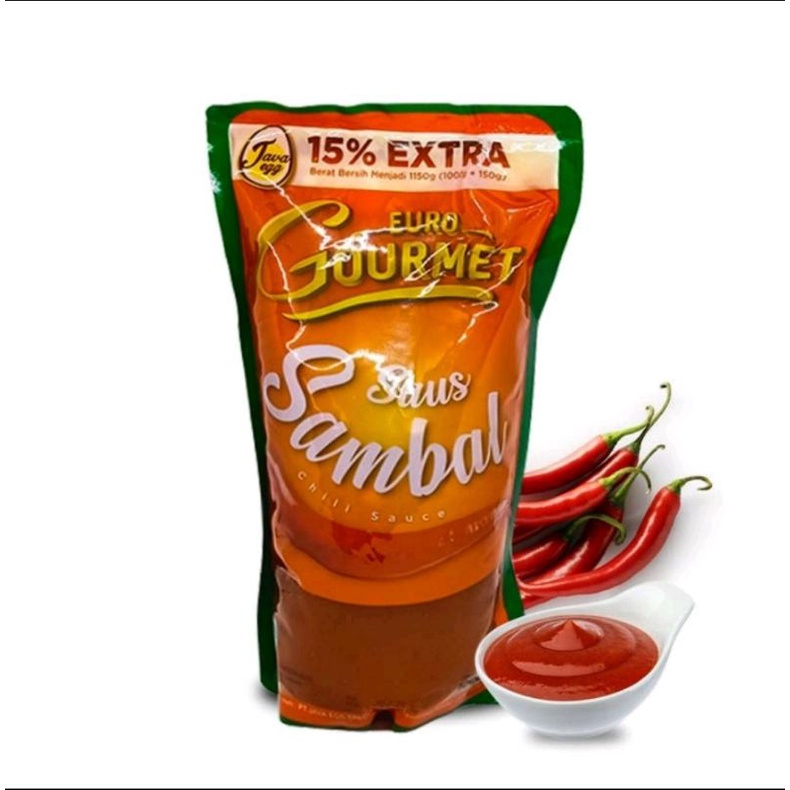 Jual EURO GOURMET SAUS SAMBAL kemasan pouch 1 KG CHILI SAUCE | Shopee ...