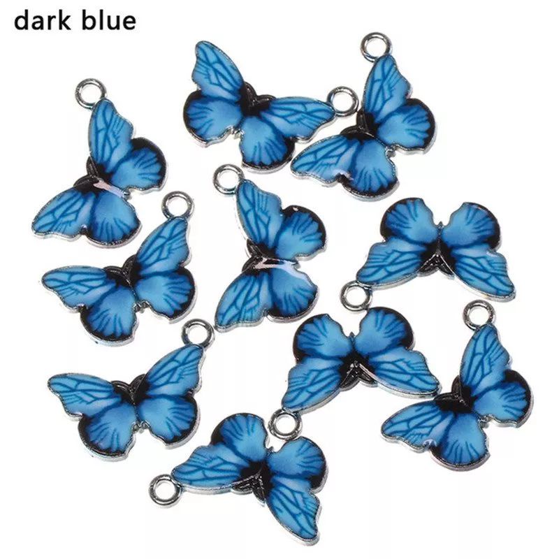 Jual Charm enamel kupu kupu variasi biru | Liontin Bahan DIY aksesoris ...