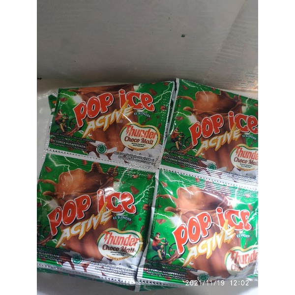 Jual minuman pop ice aktif thunder choco malt 10@25grm | Shopee Indonesia