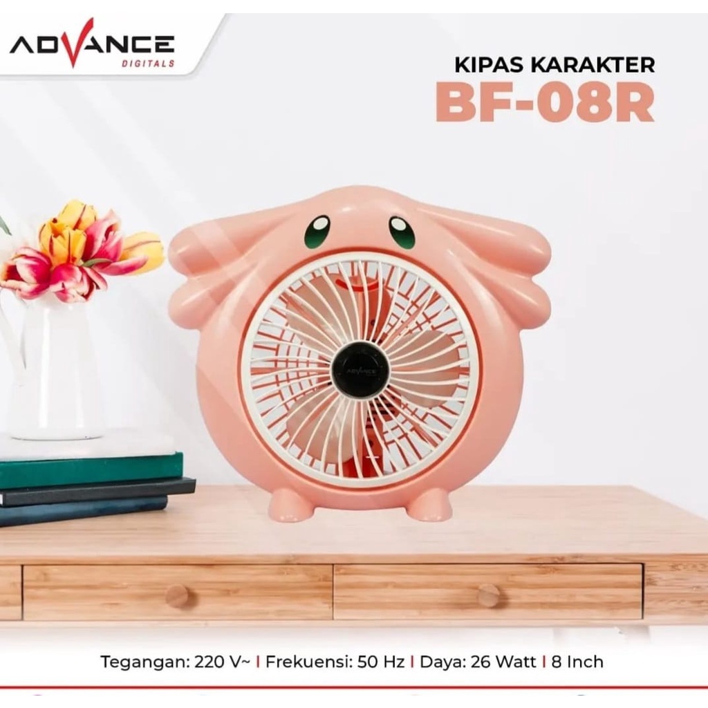 Jual ADVANCE BOX FAN KARAKTER UKURAN 8 INCH POKEMON BIRU & PINK BF-08R ...