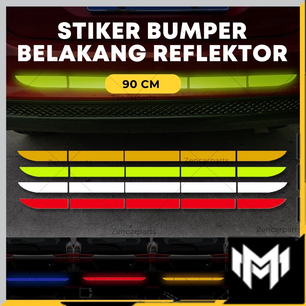 Jual Stiker Reflektor Bumper Belakang Mobil Sticker Reflective 3D Truk ...