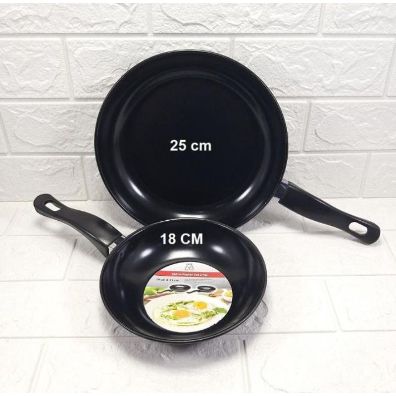 Jual Teplon Frypan Set 2pcs | Shopee Indonesia