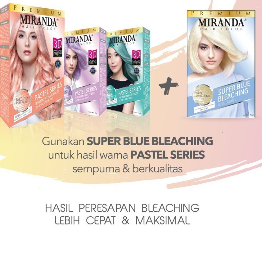 Jual miranda 3D cat rambut pastel series miranda 3D color effect 30ml ...