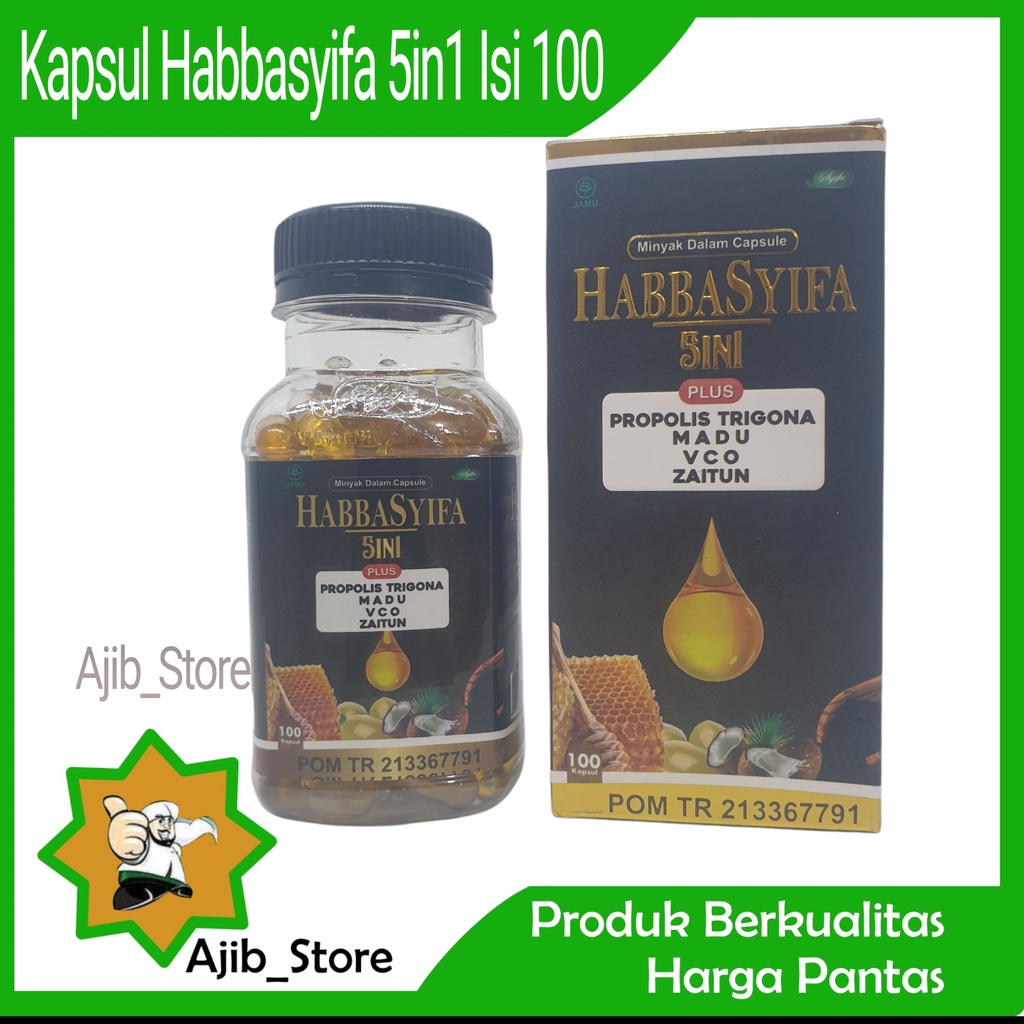 Jual (100% ASLI) Kapsul Minyak Habbatussauda HABBASYIFA 5 in1 5IN1 PLUS ...