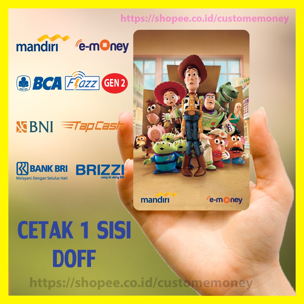 Jual KARTU EMONEY ANIME KARTUN TOY STORY KARAKTER ETOLL E-MONEY MANDIRI ...